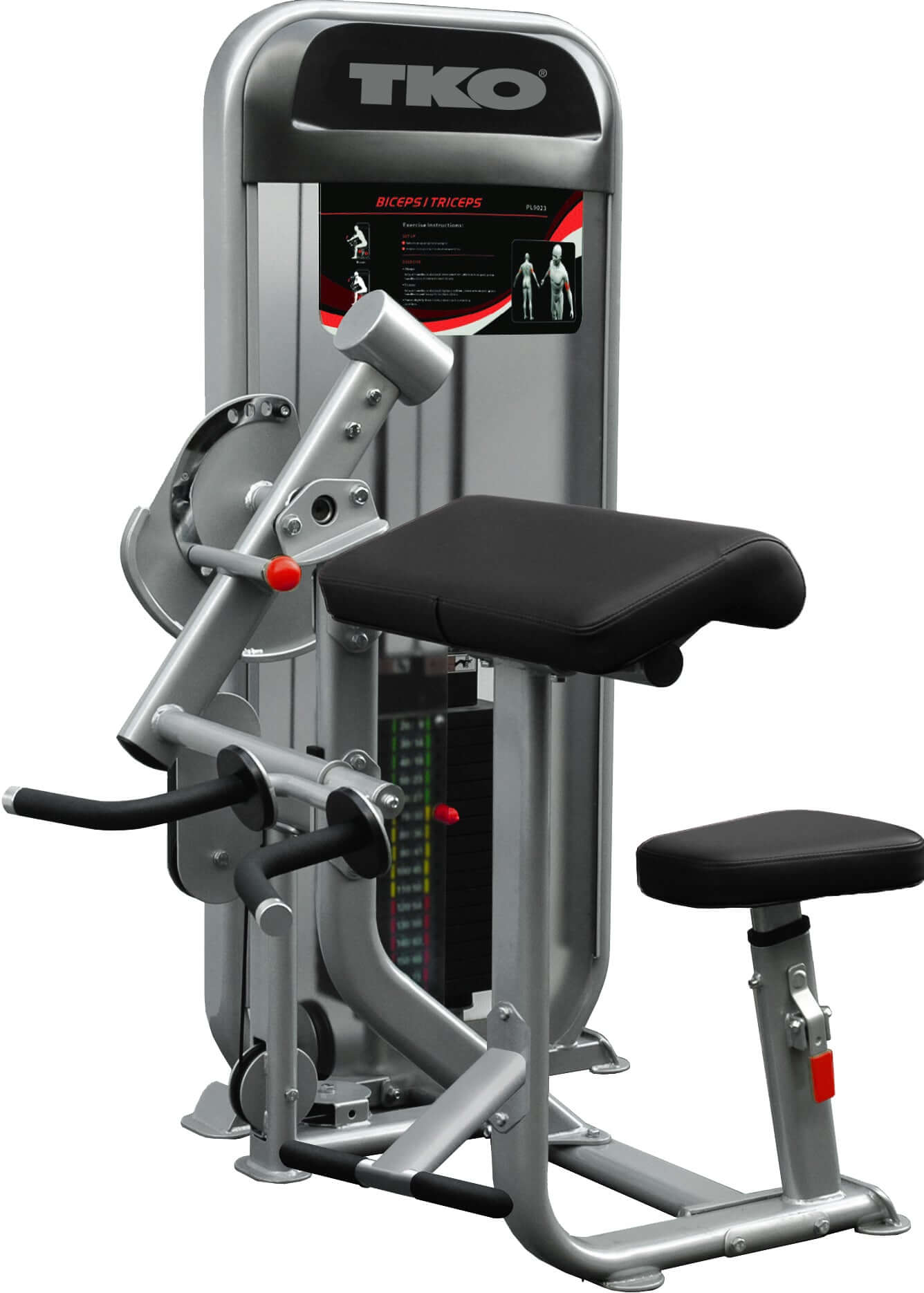TKO Achieve Dual Bicep Curl / Tricep Extension Machine 170 lb Weight S